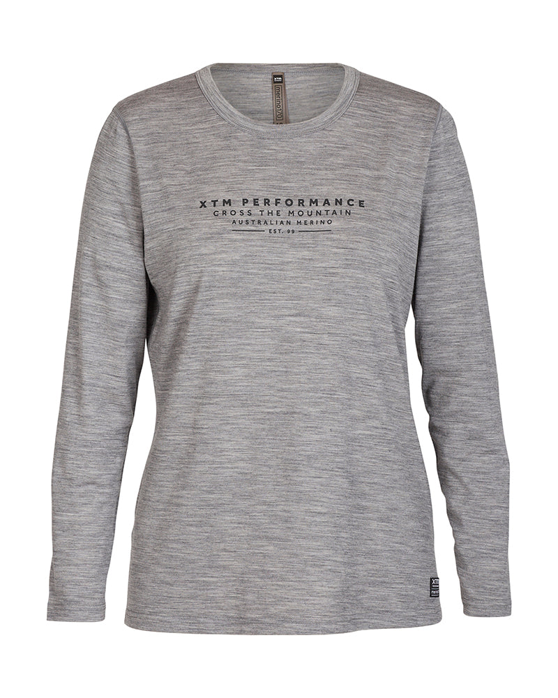Adventure 170 Merino Womens Long Sleeve Thermal Top Torquay Grey ...